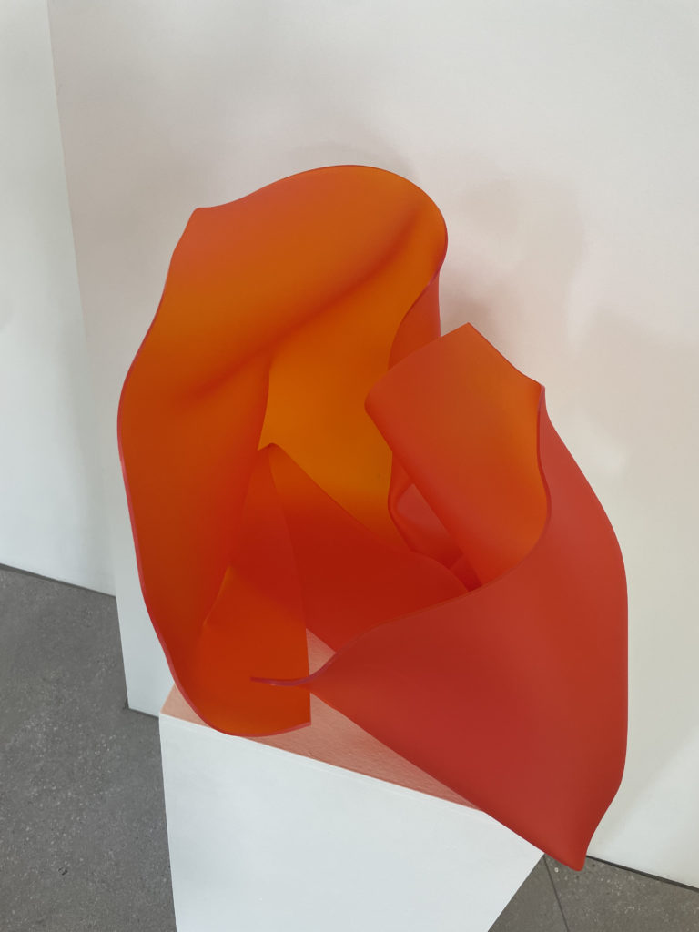 Enclosed Satin Burnt Orange Surface Fetish (freestanding) - Anya Pesce
