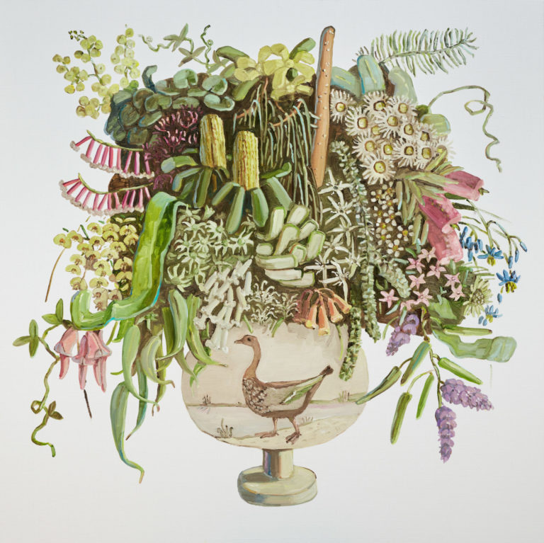 Dutch Still Life with Harbour Flora and Wood Duck - Jane Guthleben